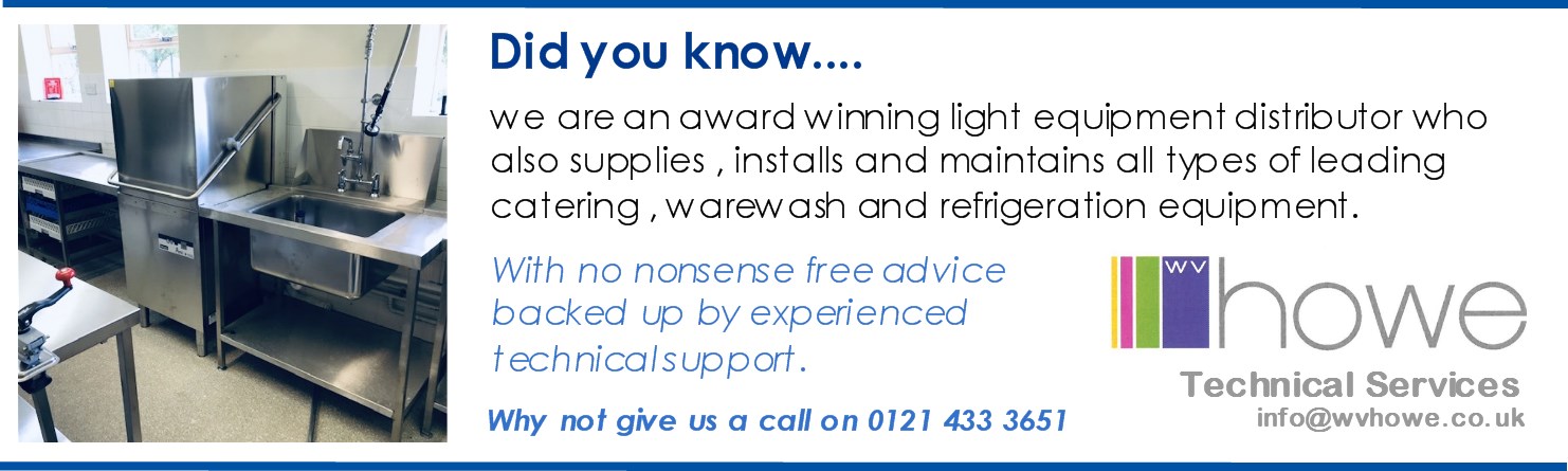 W V Howe commercial catering equipment suppliers since 1945